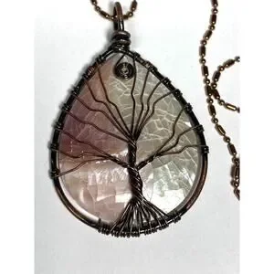 Unbranded | Jewelry | Necklace Mother Of Pearl Tree Of Life Wire Work ...